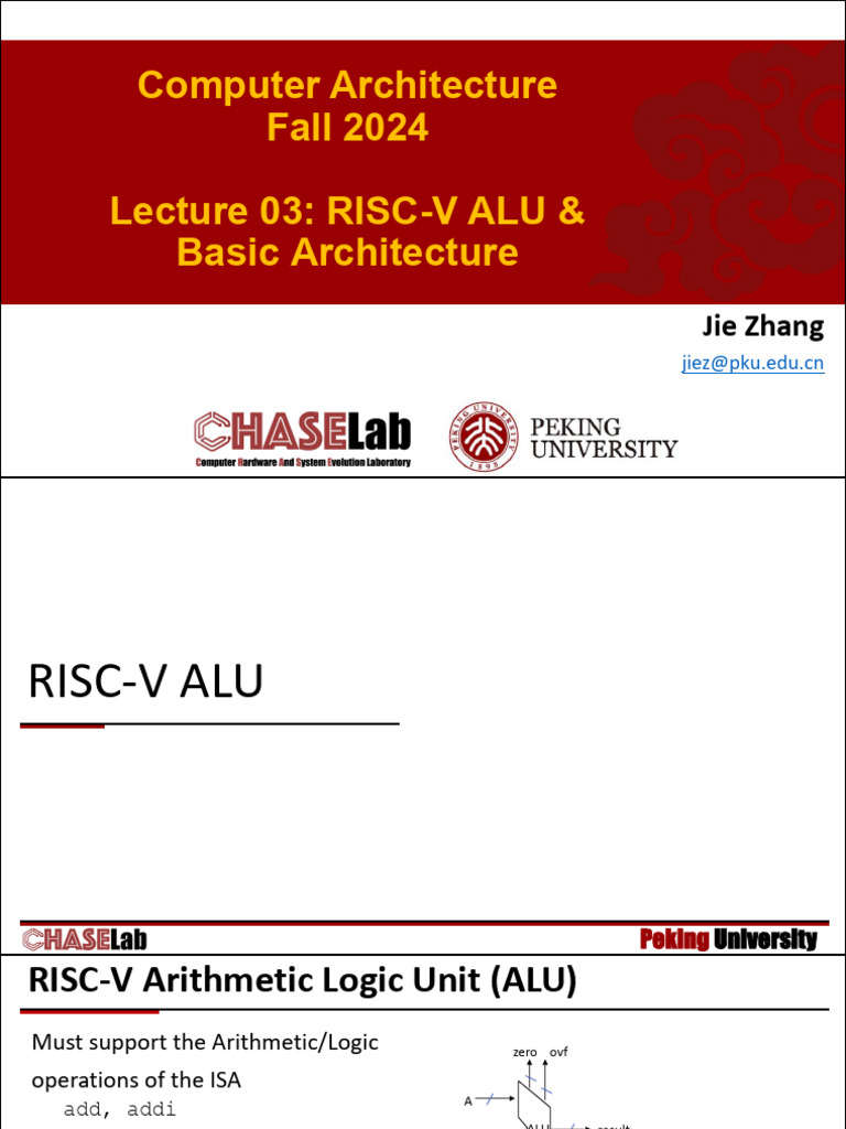 RISC-V Architecture Lecture | PDF | Multiplication | Computer Architecture