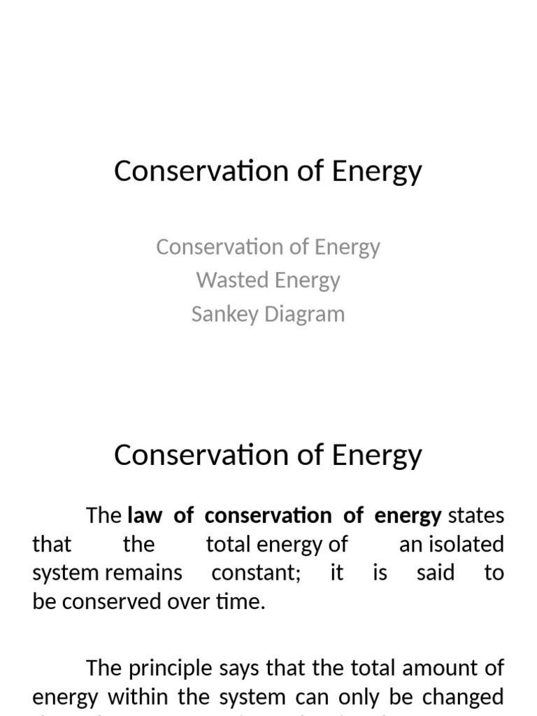 Energy Conservation and Sankey Diagrams | PDF