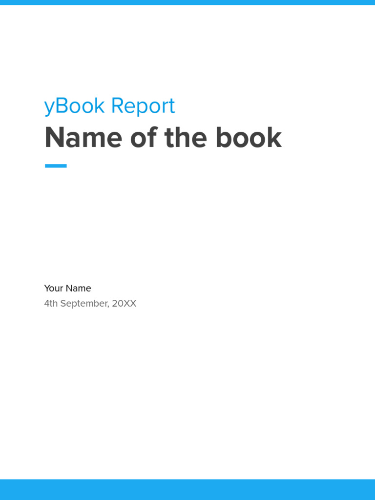 Comprehensive Book Report Template | PDF