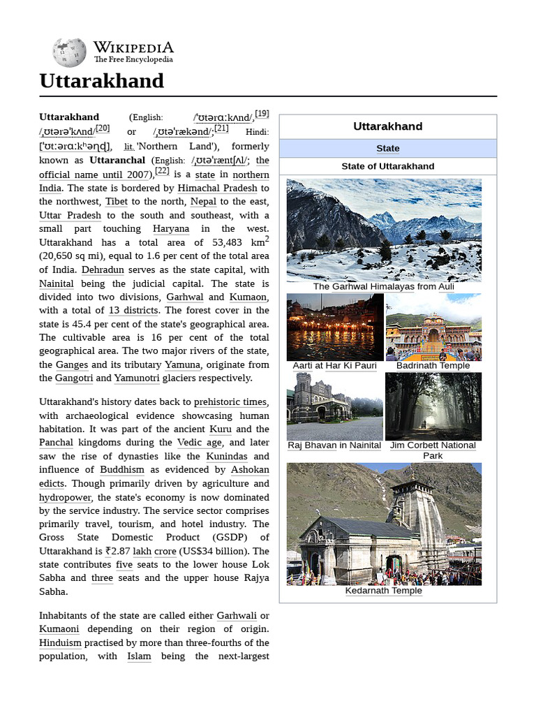 Uttarakhand | PDF