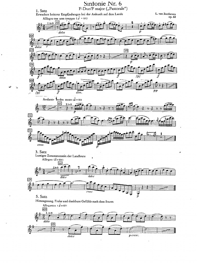 Clarinetto Beethoven Sinfonia-6 | PDF