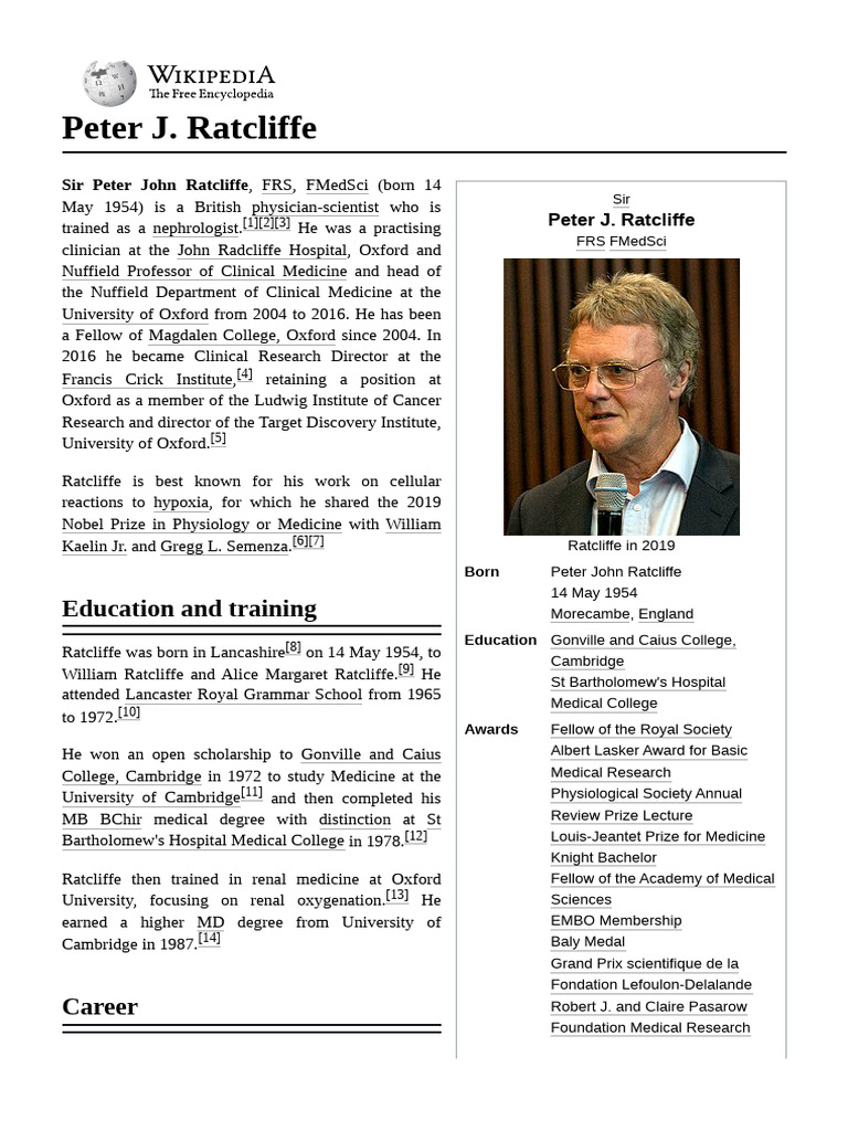 Peter J. Ratcliffe | PDF