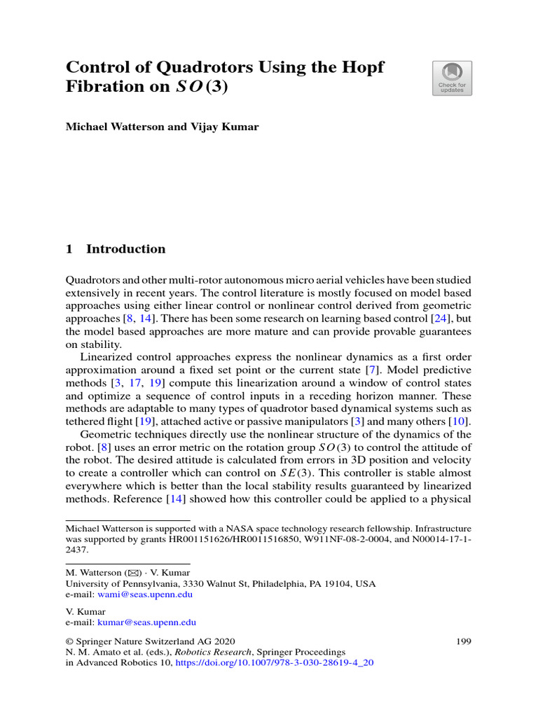 Control of Quadrotors Using The Hopf Fibration On SO (3) - 211-227 ...
