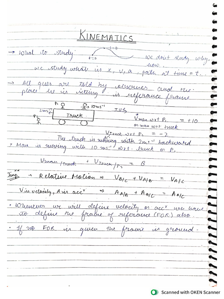 Kinematics Pdf