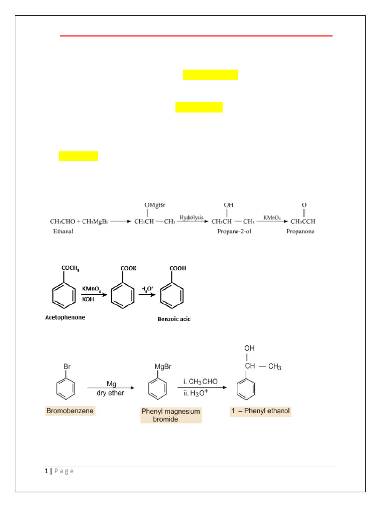 Aldehydes, Ketones & Carboxylic Acids Pyq & Solutions | PDF | Aldehyde | Ketone