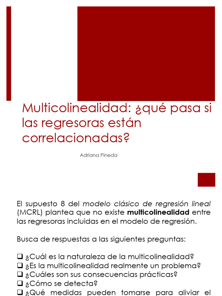 1. Introducción a la Multicolinealidad | PDF | Multicolinealidad | Análisis de regresión