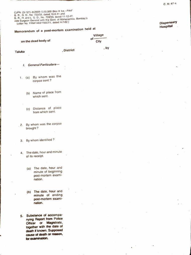 PM Form | PDF
