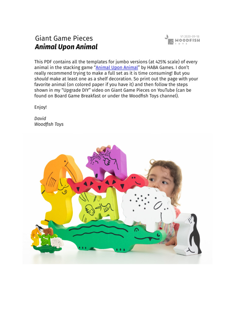DIY Jumbo Animal Upon Animal | PDF