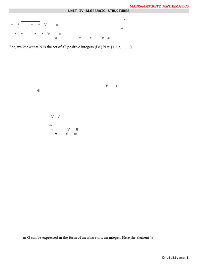 Part-A - Unit-4-2023 | PDF | Group (Mathematics) | Ring (Mathematics)