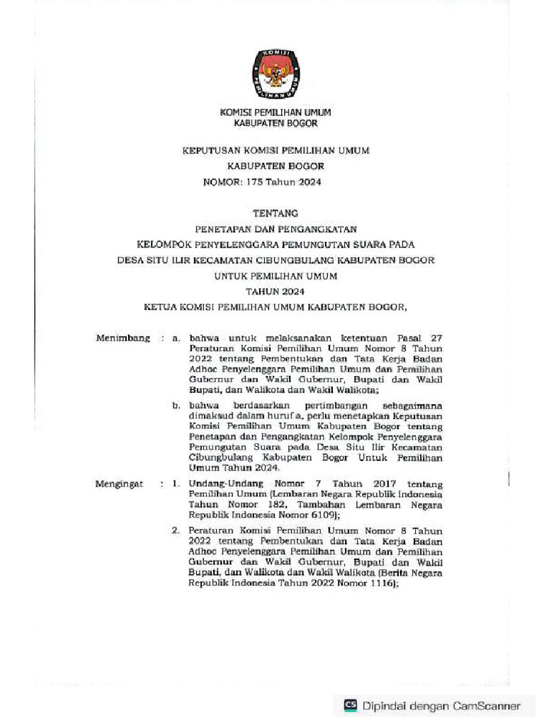 SK KPPS Situ Ilir No 175 THN 2024 - Compressed | PDF