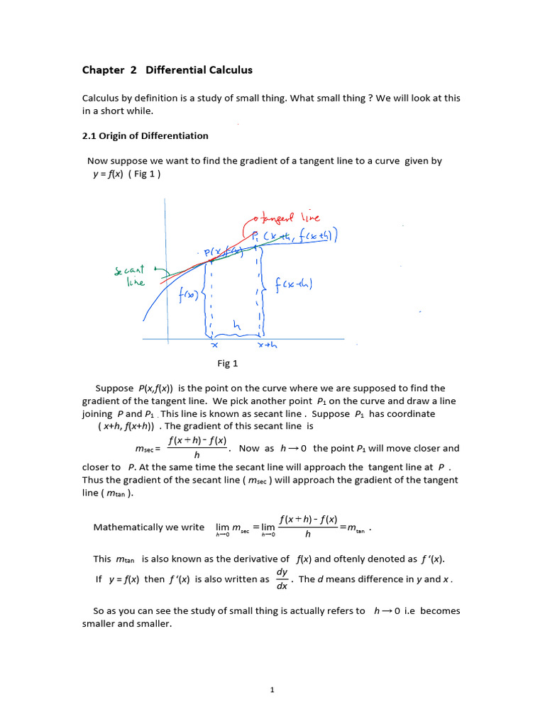 Chapter 2 DifferentialCalc 2024 | PDF | Derivative | Gradient