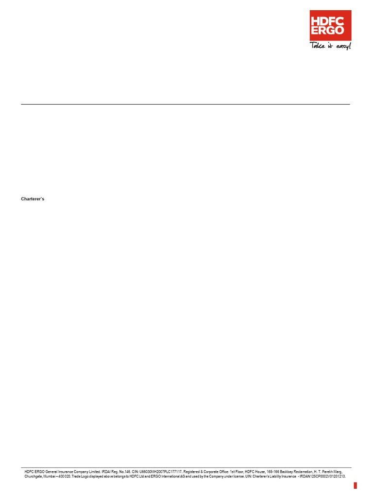 Charterers Liability Insurance Policy Wordings | PDF | Insurance ...