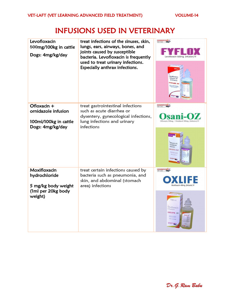 Infusions Used in Veterinary | PDF | Diarrhea | Gastrointestinal Tract