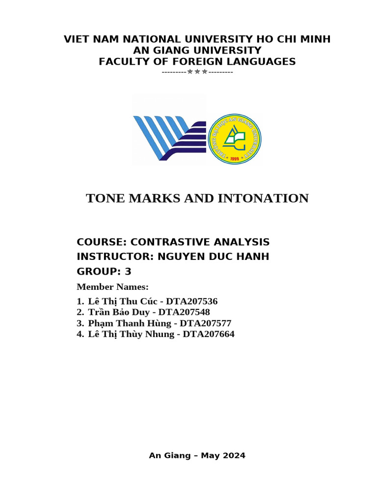 Vietnamese Tone Marks Explained | PDF | Tone (Linguistics) | Vietnamese ...