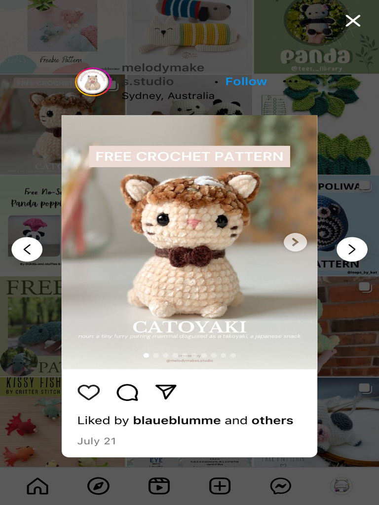 Amigurumi Free Crochet Patterns - Instagram | PDF