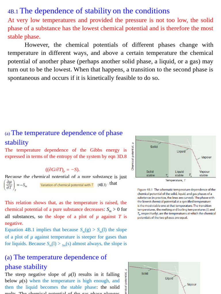 Phase Stability and Chemical Potential | PDF | Phase (Matter) | Temperature