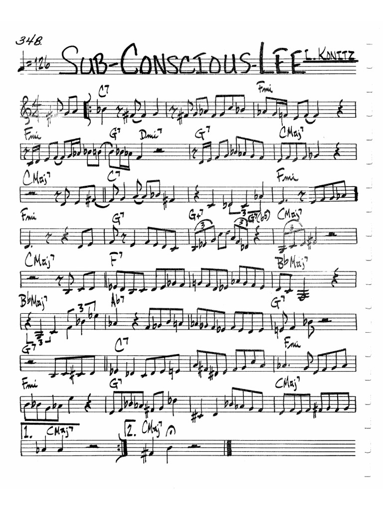 SUBCONSCIOUS-LEE - C Instr | PDF