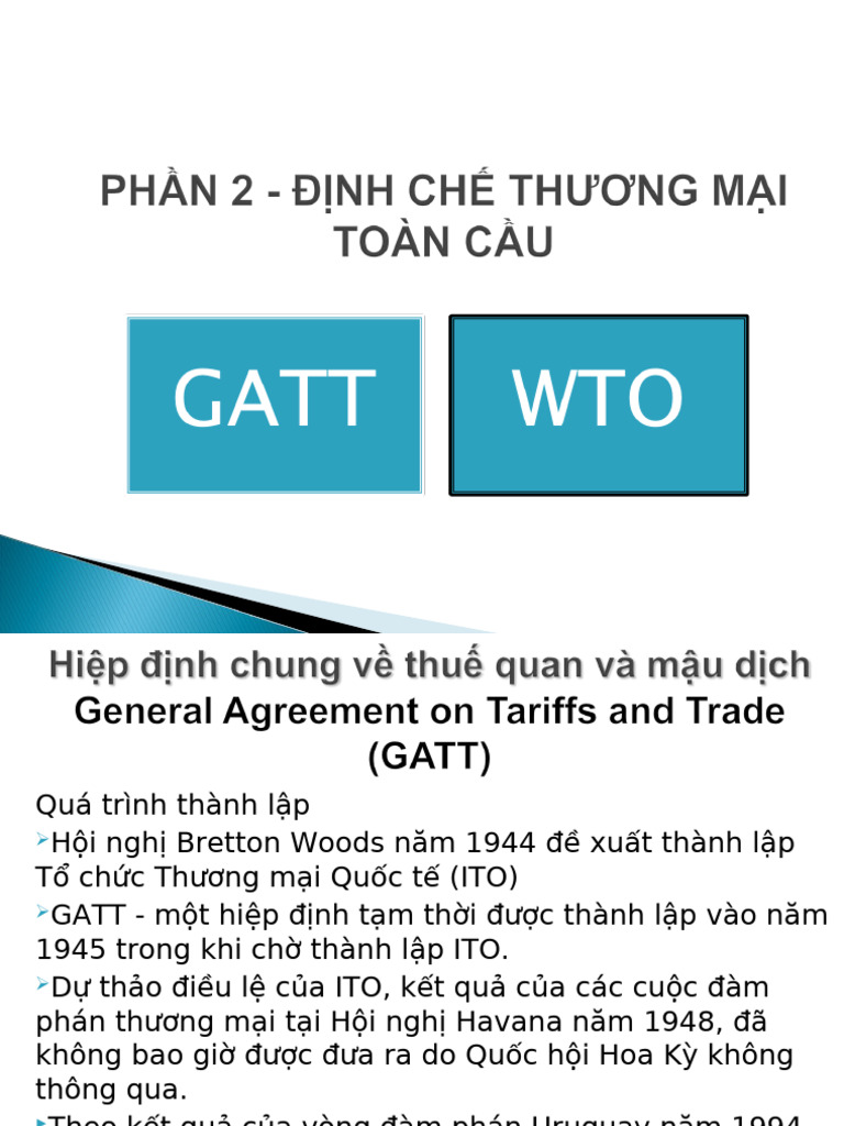 Chapter 1 GATT and WTO Final | PDF