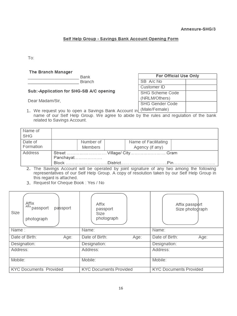 SHG - Form - and - Resolution 20210811215911 | PDF | Banks | Authentication