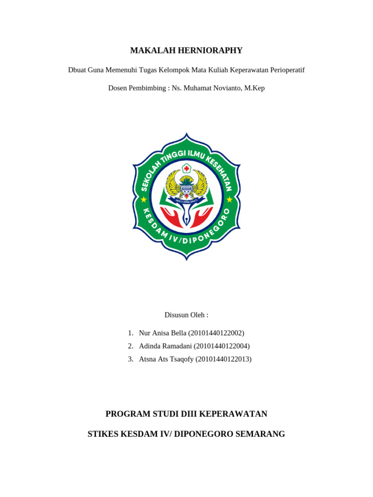 Makalah Hernioraphy | PDF | Pengembangan Diri | Kesehatan Holistik