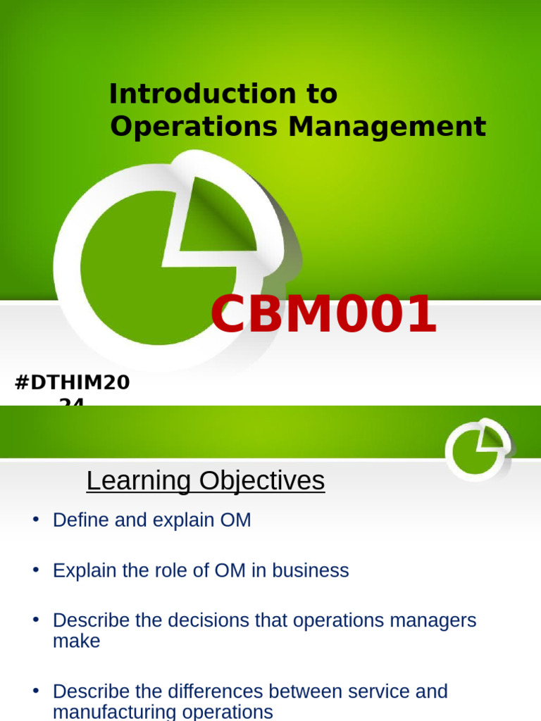 OM Introduction | PDF | Operations Management | Business Process