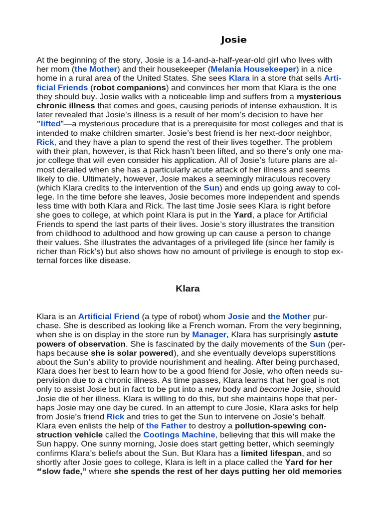 Klara and The Sun | PDF | General Fiction