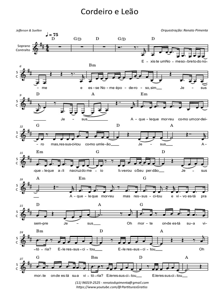 Cordeiro e Leão Voz | PDF