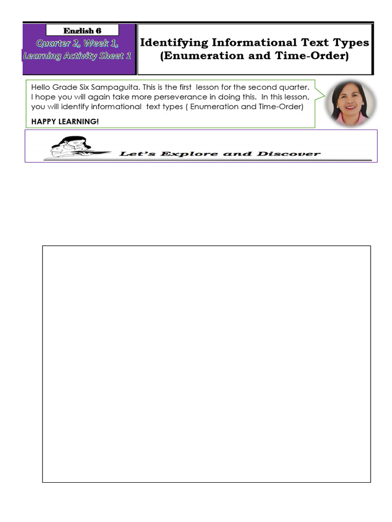 Learning Activity Sheet in English 6 | PDF | Foods | Fruit