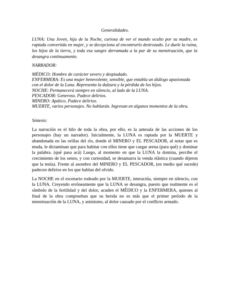 "La Luna y el Dolor de la Tierra" | PDF