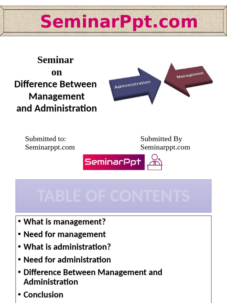 Management vs. Administration Explained | PDF | Business Economics ...
