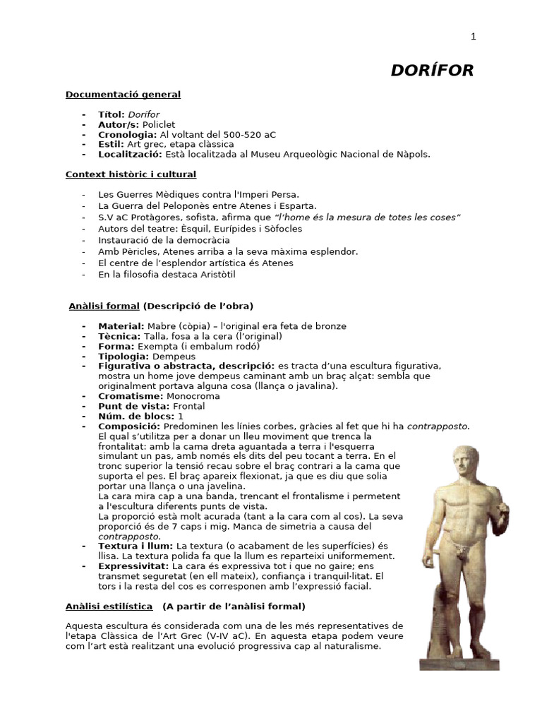 Dorífor - Policlet | PDF