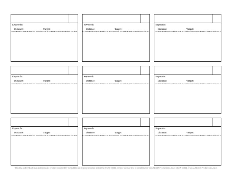 Draw Steel Character Sheet Overview | PDF