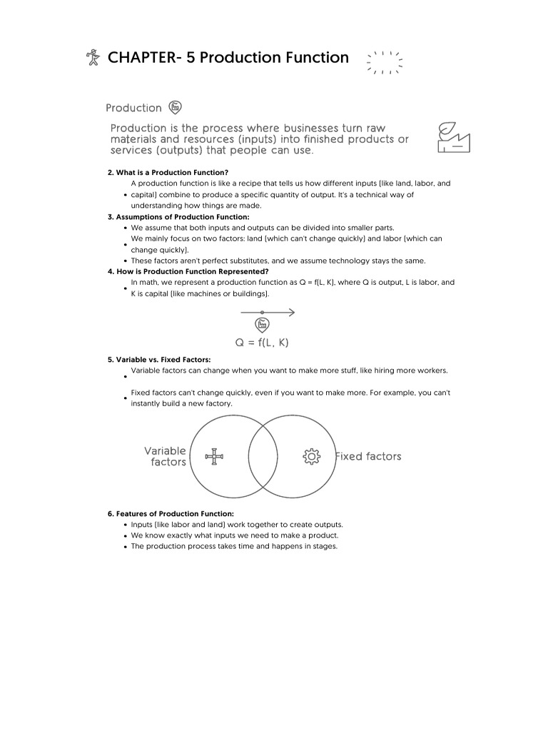 CHAPTER - 5 Production Function | PDF | Finance & Money Management