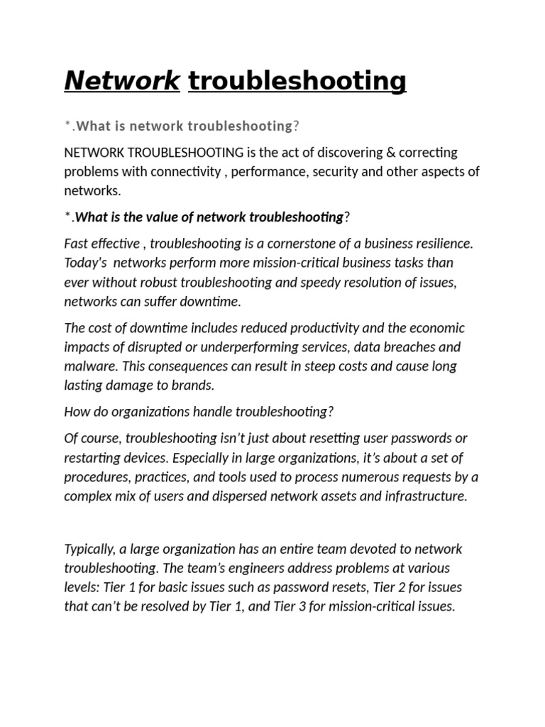ICT Assignment | PDF | Computer Network | Troubleshooting ICT Assignment | PDF | Computer Network | Troubleshooting
