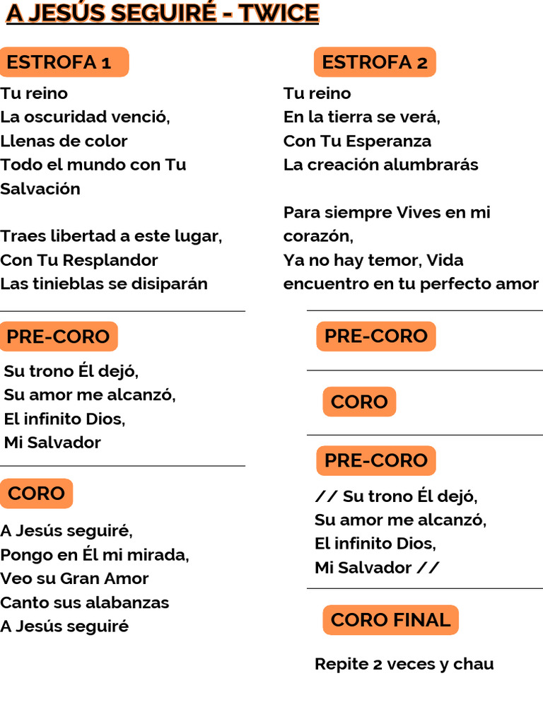 A Jesús Seguiré - TWICE | PDF