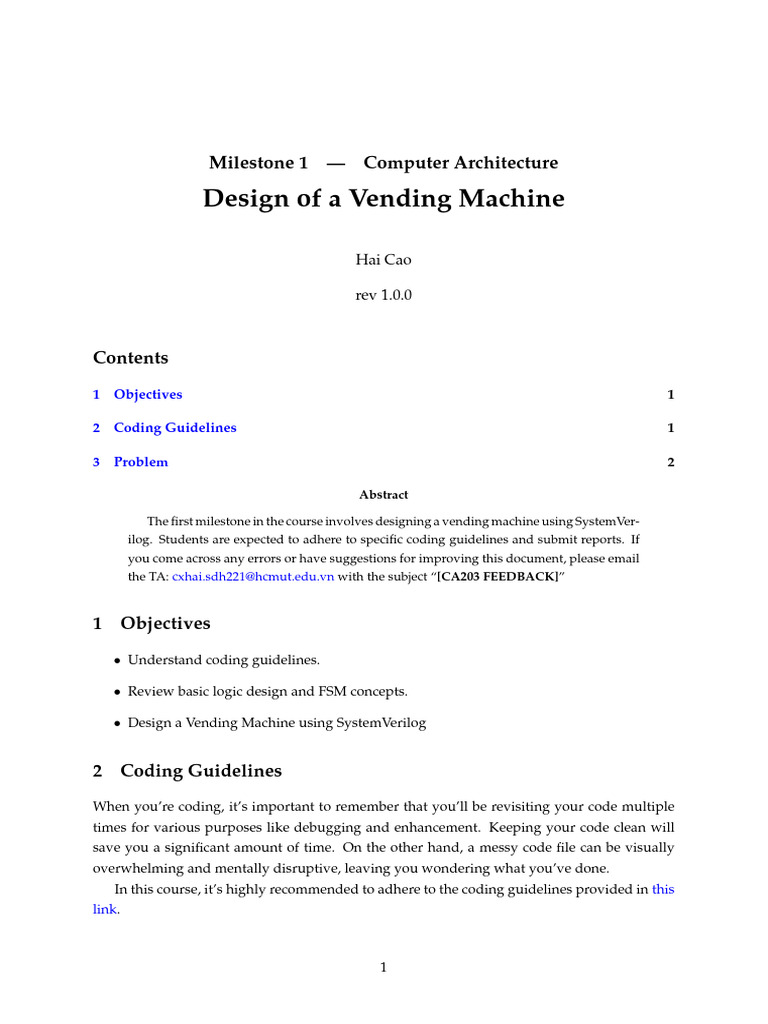 Milestone 1 | PDF | Computer Programming | Vending Machine