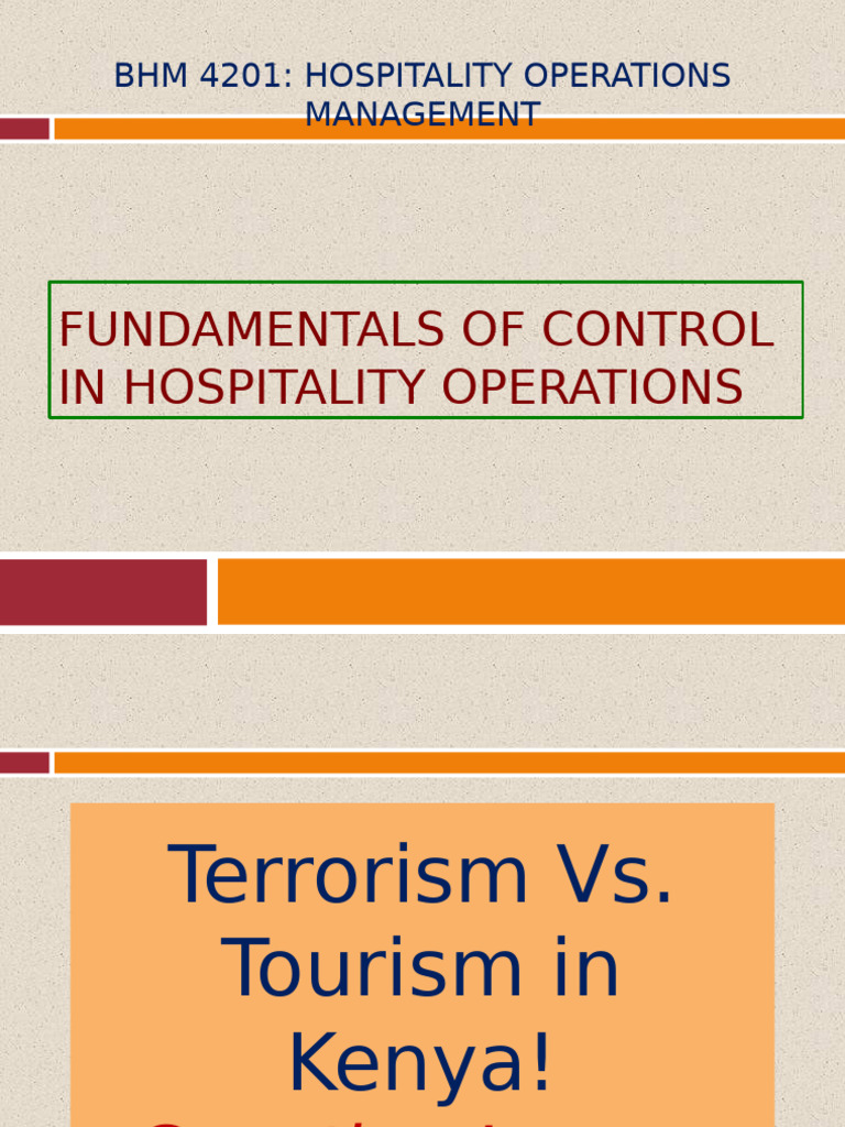 Control Fundamentals in Hospitality Operations | PDF | Variance ...