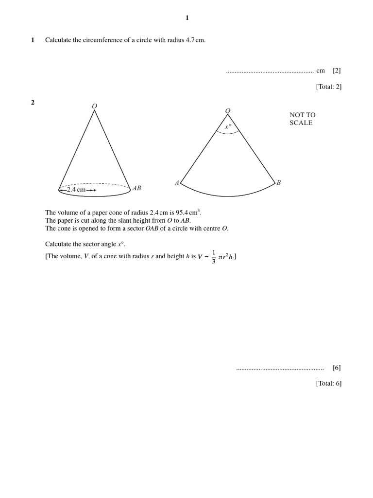Mensuration Set 2_QP | PDF | Area | Circle