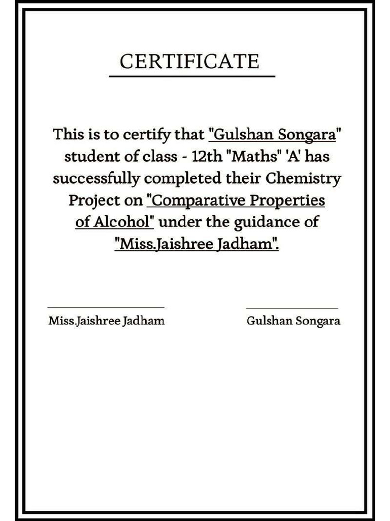 Certificate Design For School Project | PDF