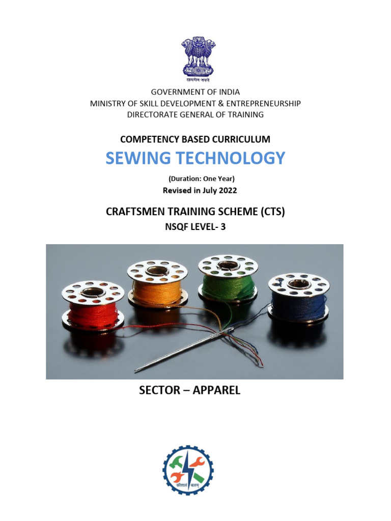 Sewing Technology - CTS2.0 - NSQF-3 | PDF | Seam (Sewing) | Sewing