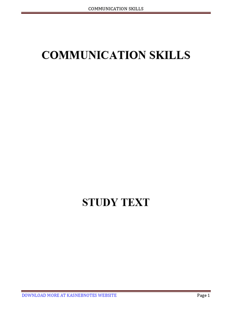 Communication Skills 94cmbw | PDF | Communication | Computer Network