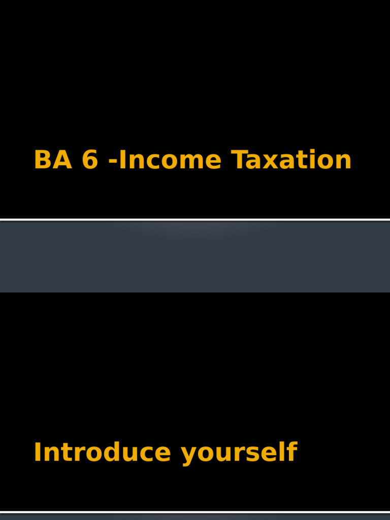 Income Taxation Overview and Concepts | PDF | Finance & Money Management