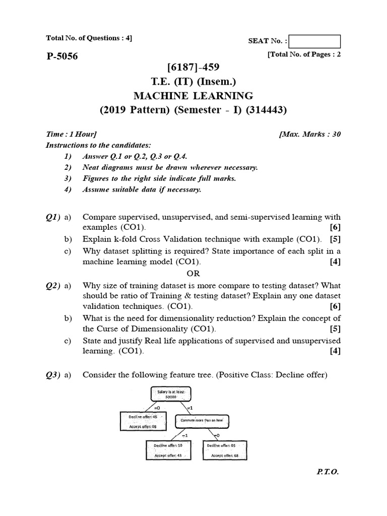 ML-IT Insem-2024 | PDF | Machine Learning | Statistical Classification