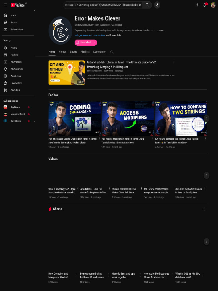 Error Makes Clever - YouTube | PDF | Information Technology | Computer ...