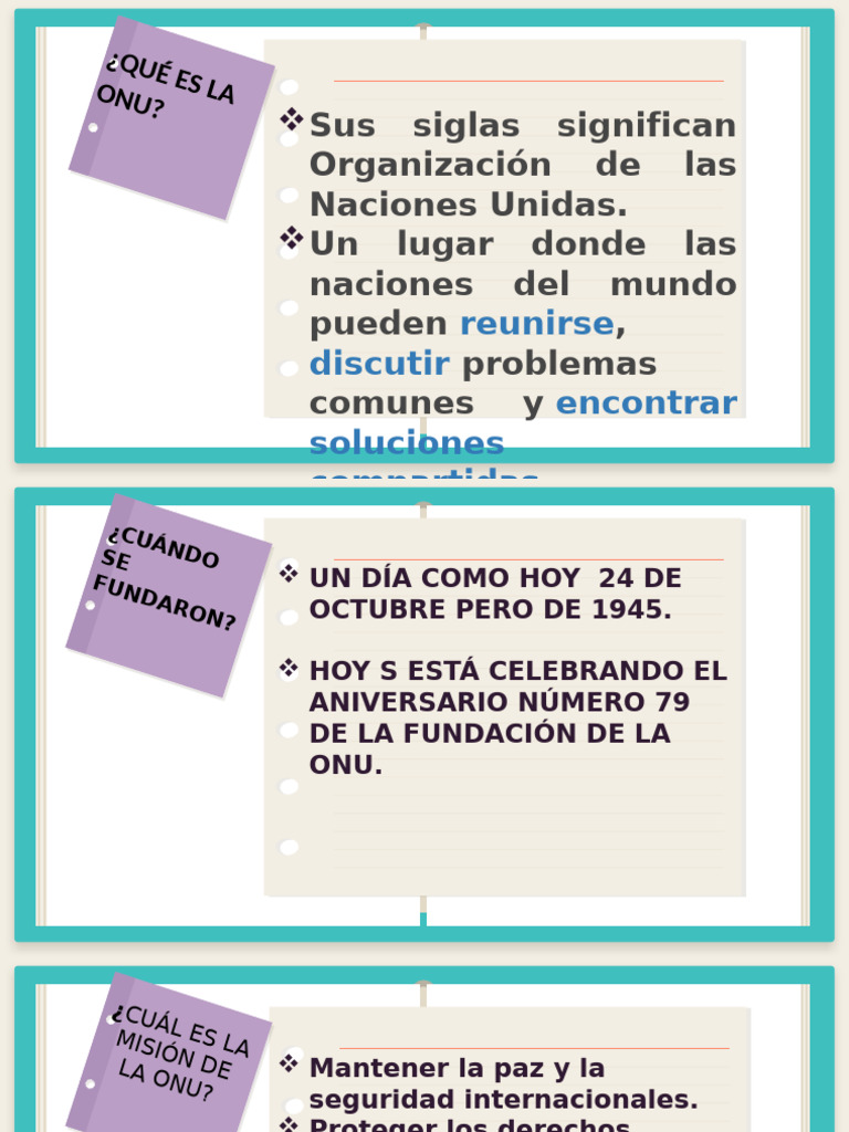 ONU: Historia, Misión y Sedes Principales | PDF