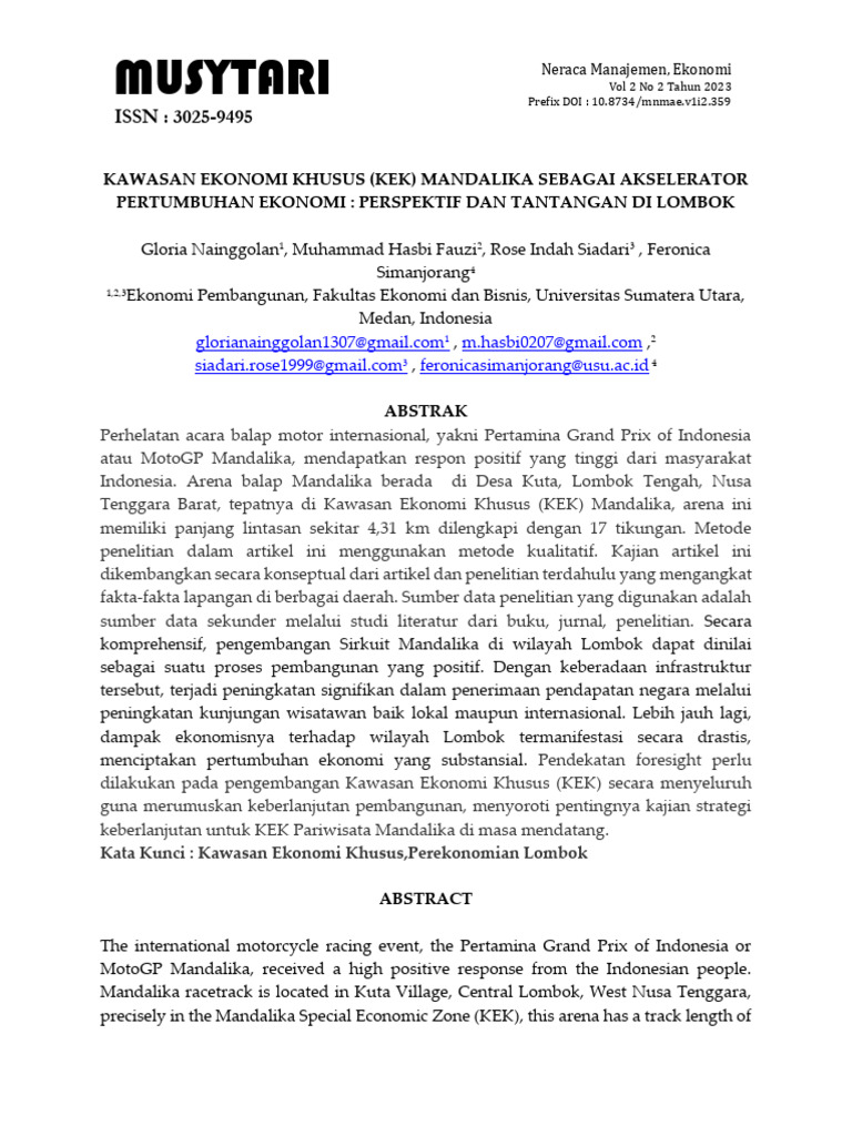 Jurnal Gloria Musytari | PDF | Bisnis