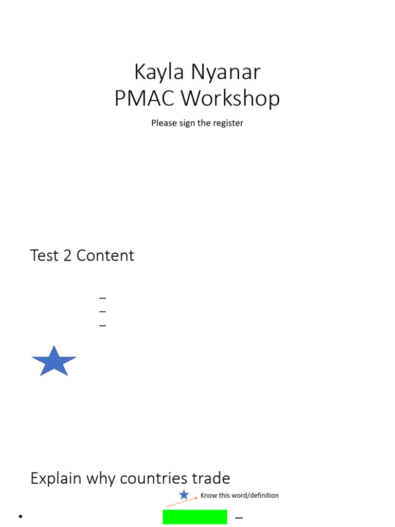 Kayla Nyanar PMAC Workshop: Please Sign The Register | PDF | Currency Appreciation And ...