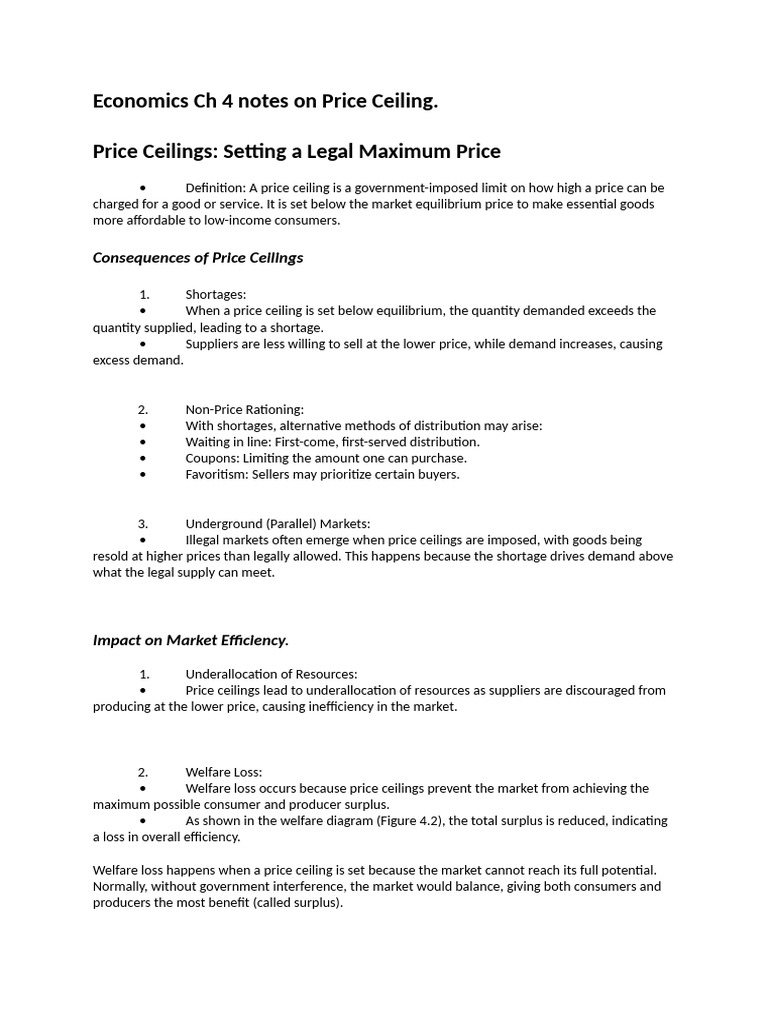 Eco Notes Ch. 4 | PDF | Economic Surplus | Labour Economics