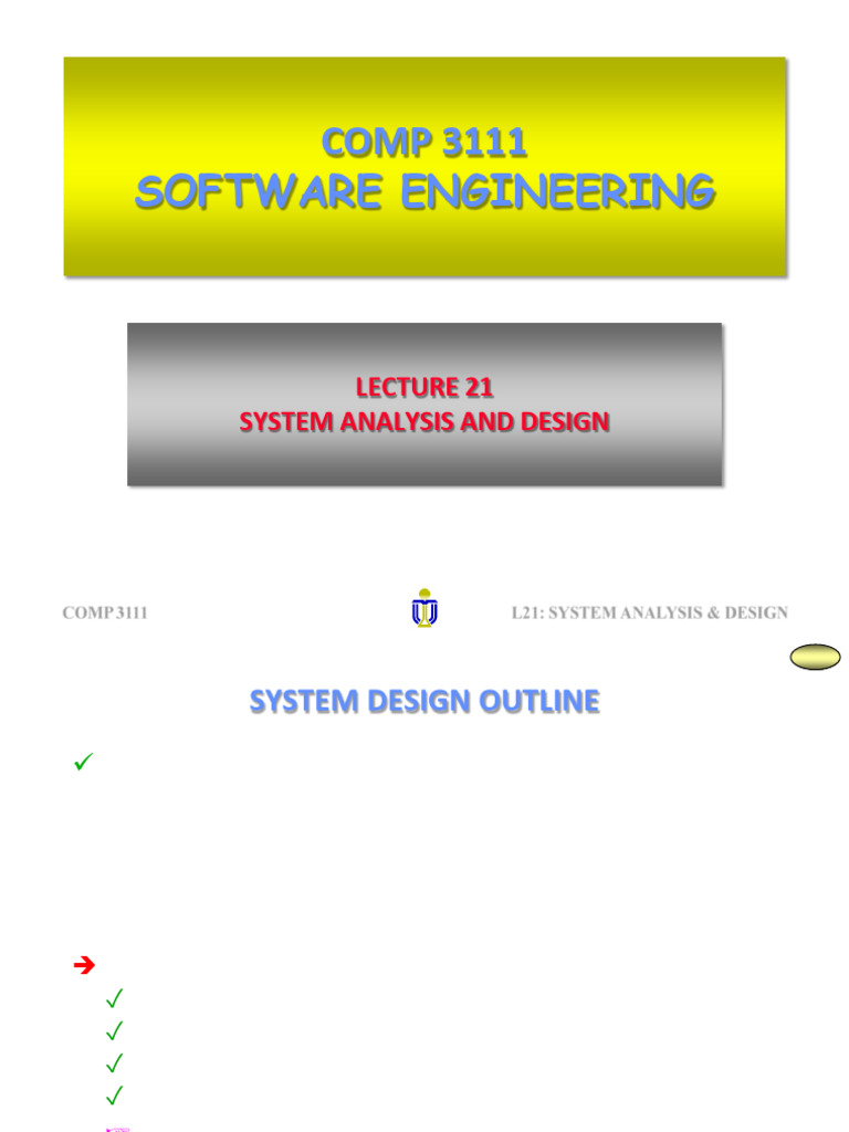 L18Analysis&Design | PDF | Class (Computer Programming) | System