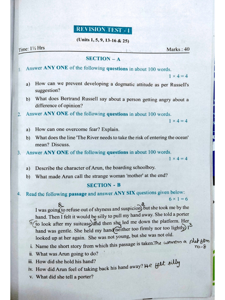 PDF-3(Revision Test Model Papers) | PDF